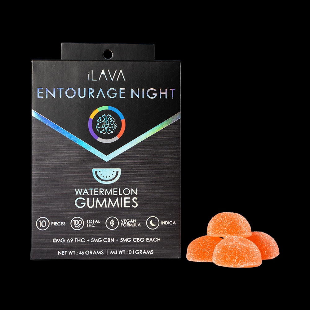 Entourage Night Multi Cannabinoid Watermelon Gummies - iLAVA